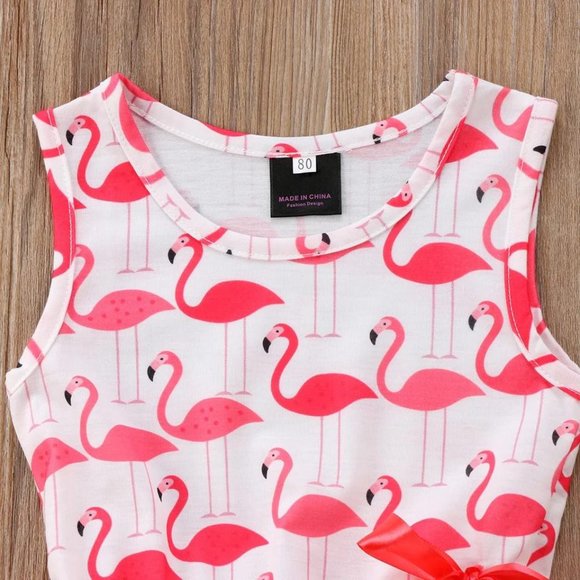 Dresses | New Girls Pink Flamingo Print Tutu Dress | Poshmark